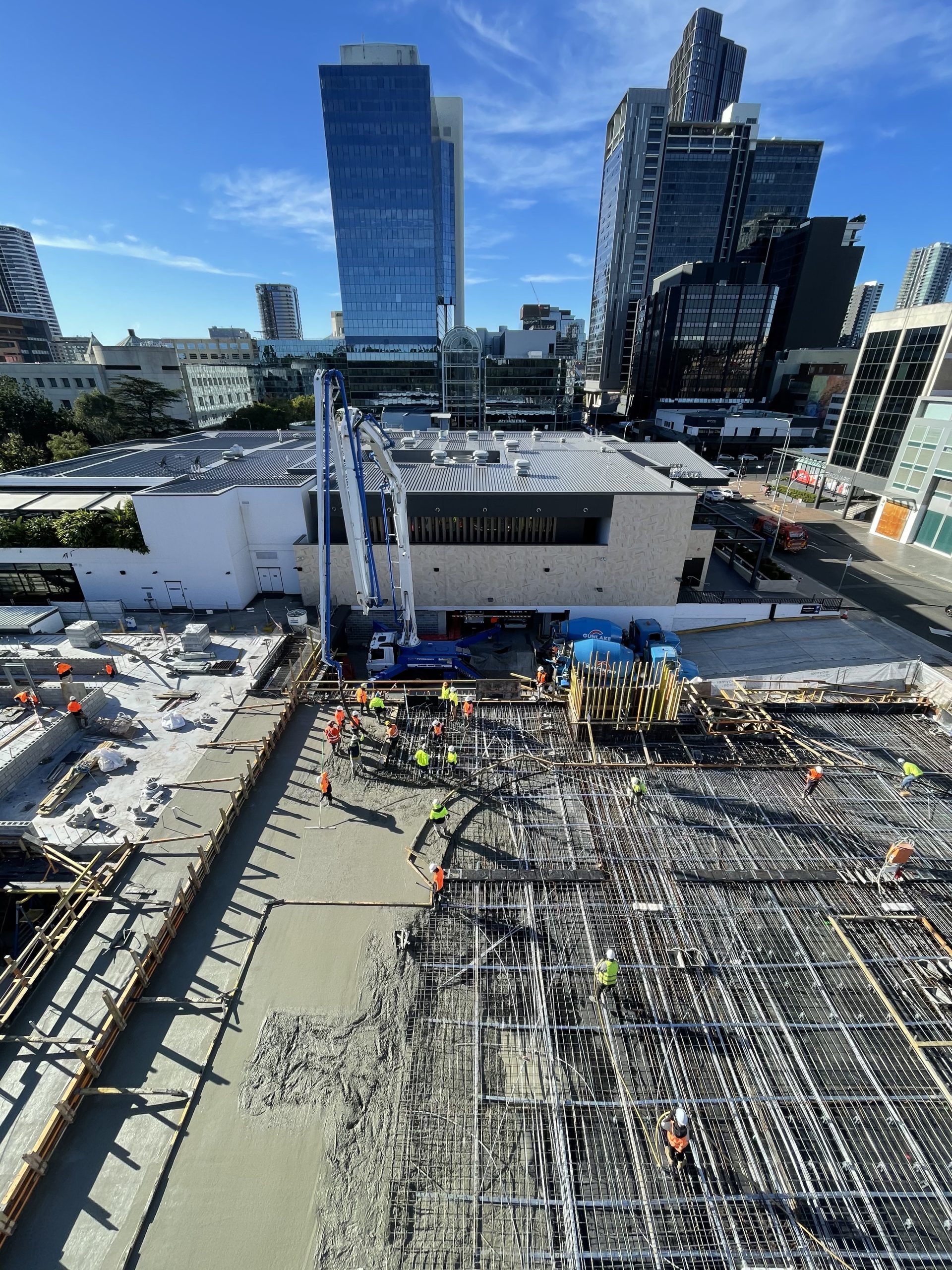 Milestone concrete pour for Club Parramatta car park - Paynter Dixon